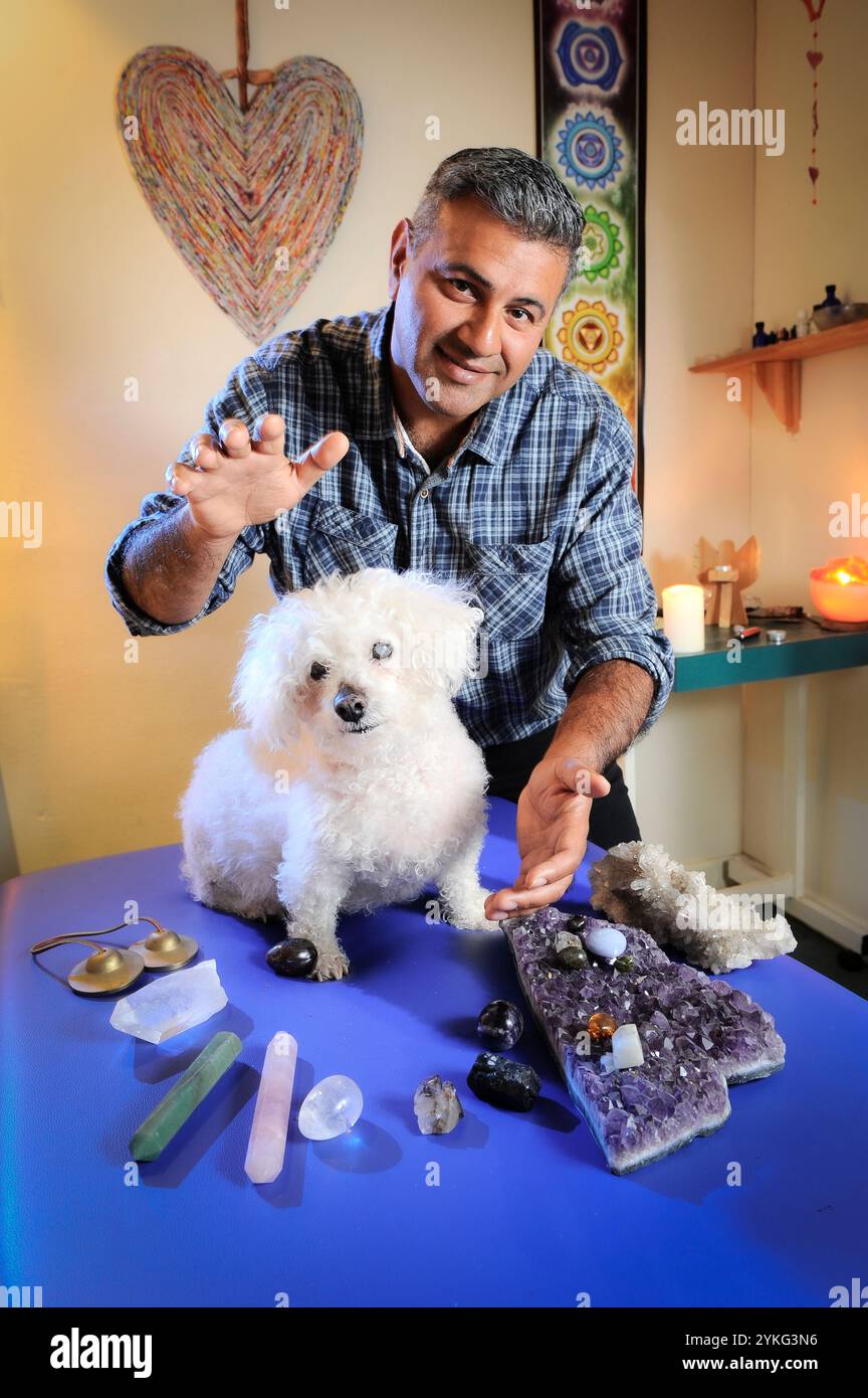 Saved by Healing/Reiki Kishan Takahashi pictured with dog Bonnie who ...