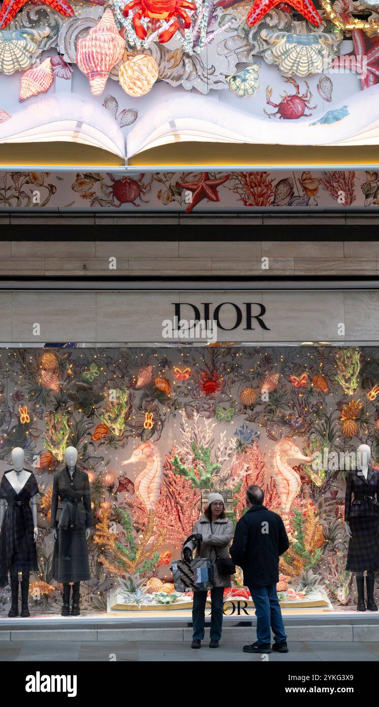 Mayfair, London, UK. 18th Nov, 2024. Christmas decorations and window ...