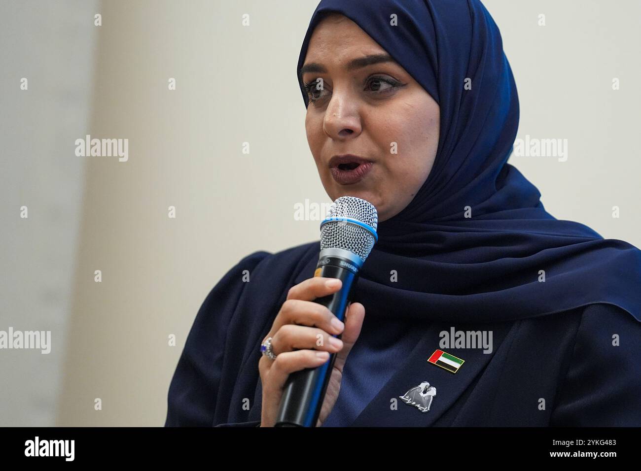 Amna bint Abdullah Al Dahak, minister of climate change and environment ...