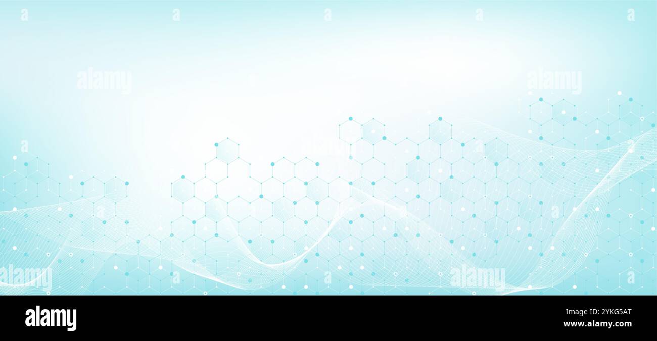 Molecular abstract structure and genetic engineering DNA. Healthcare ...