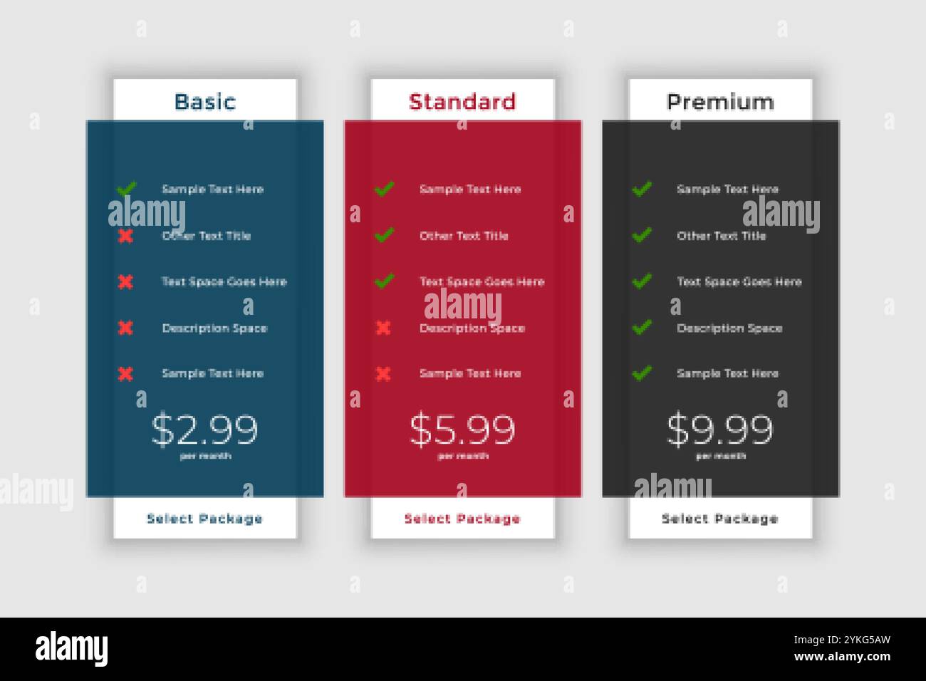 Pricing chart template hi-res stock photography and images - Alamy