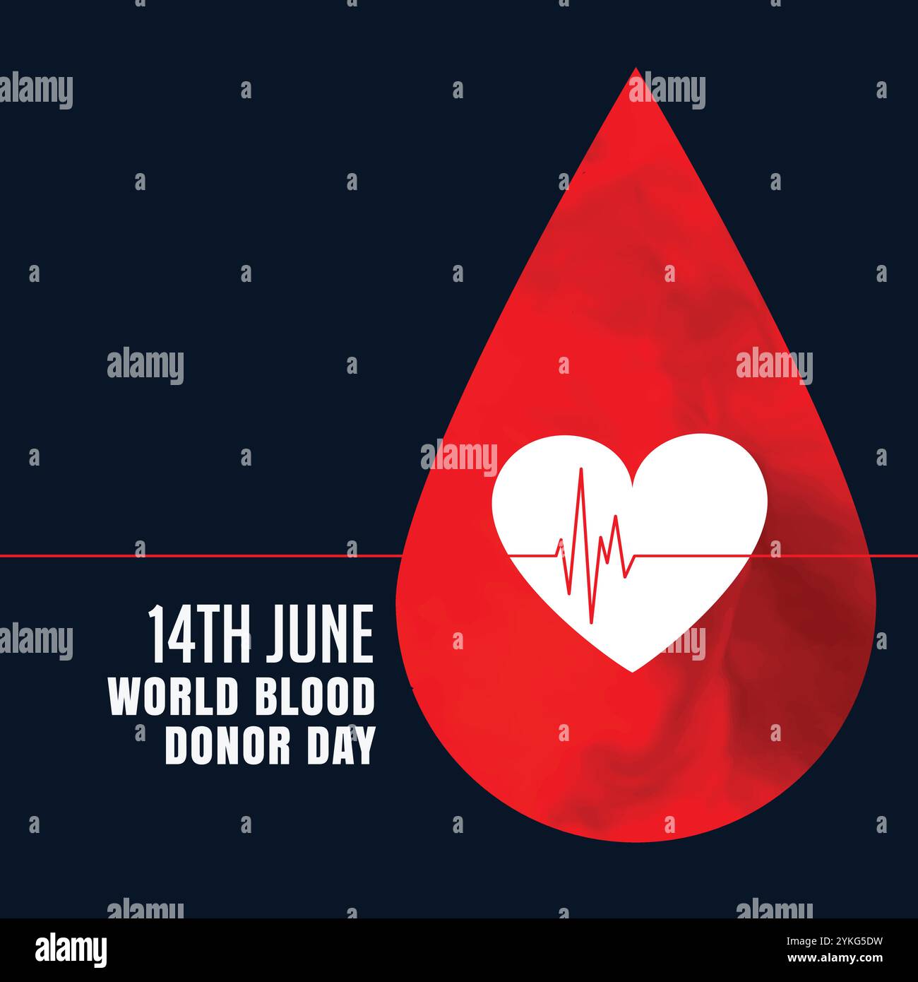 red blood drop with heart concept background Stock Vector Image & Art ...