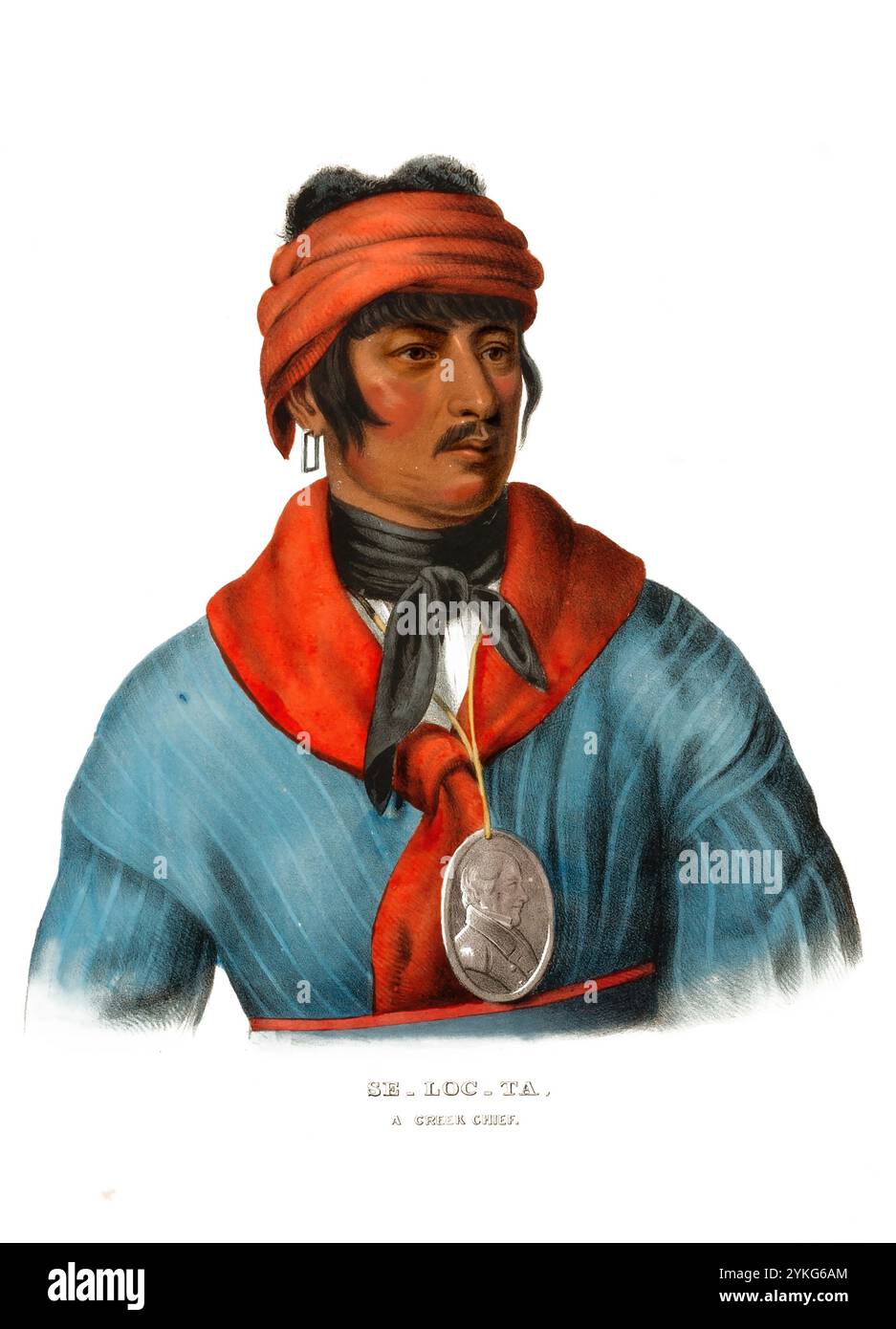 Indians, Native Americans, Se-Loc-Ta, chief of the Creek tribe, United ...