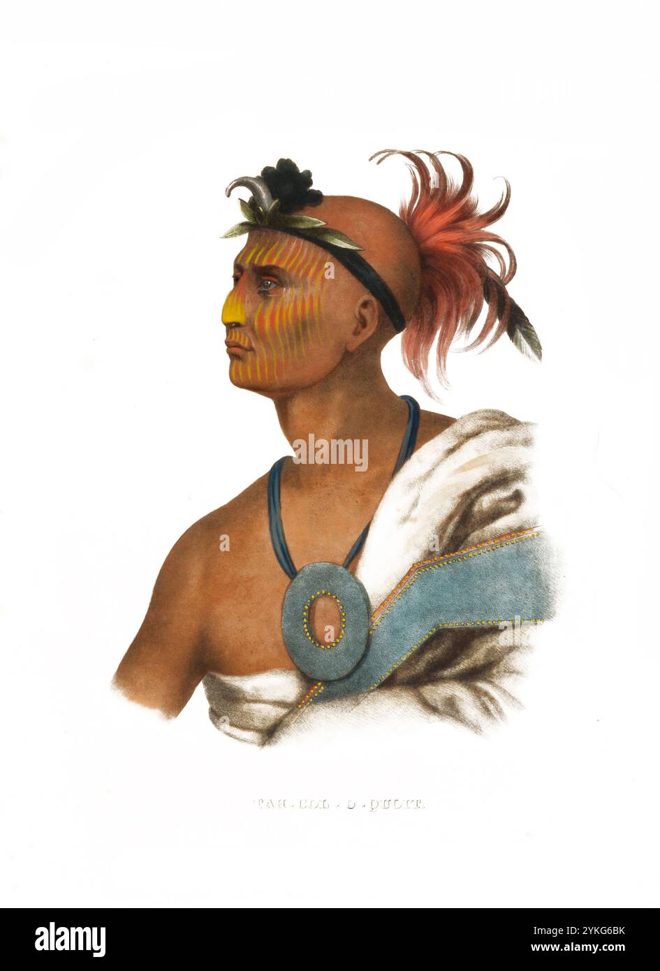 Indians, Native Americans, Tah-Col-O-Quoit, chief of the Cherokee tribe ...