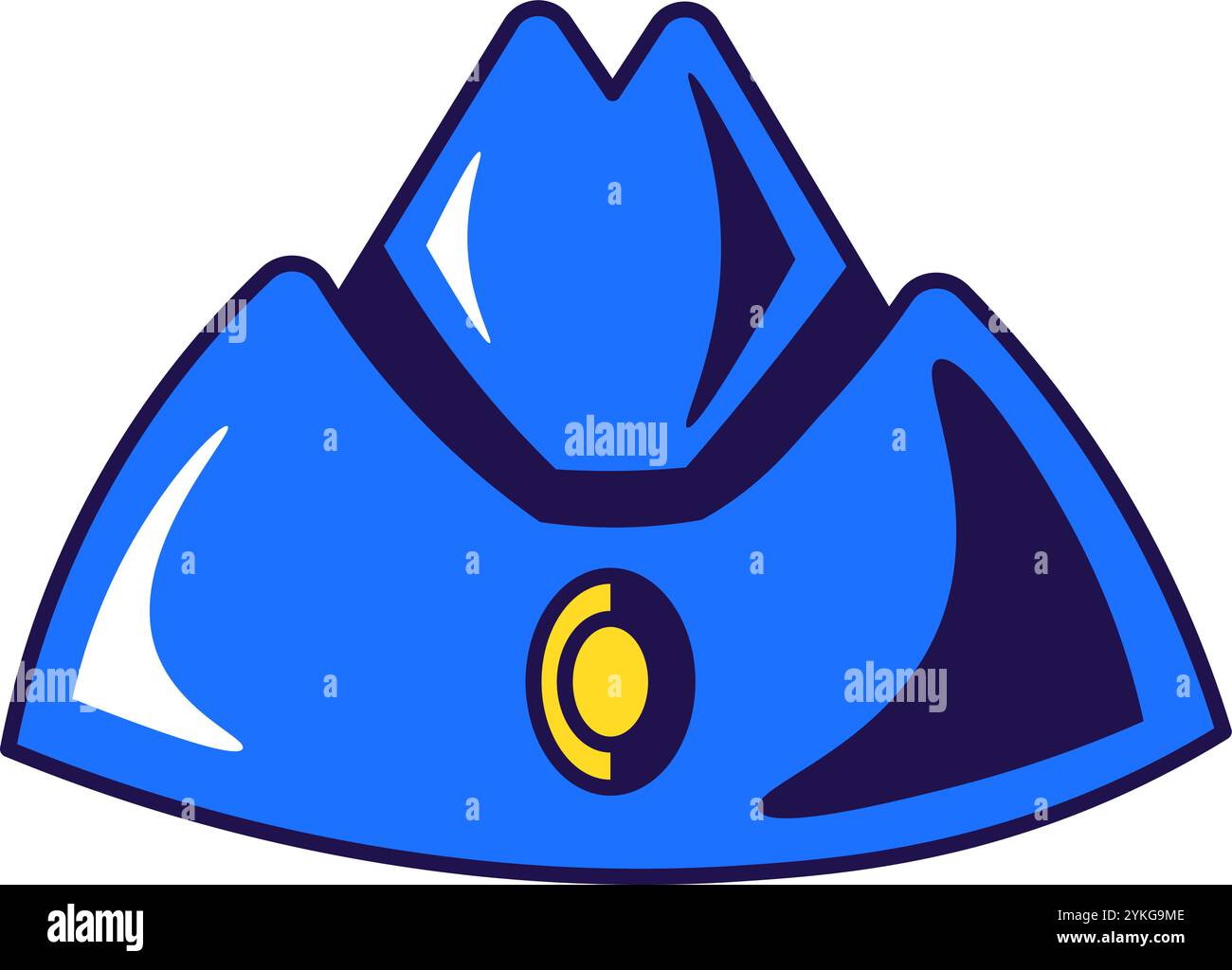 Vector graphic illustration of navy cap in cartoon style. Uniform ...