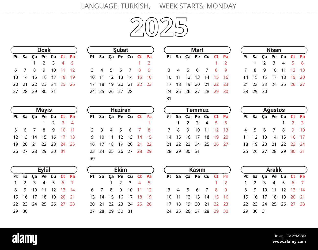 Takvim 2025 hi-res stock photography and images - Alamy