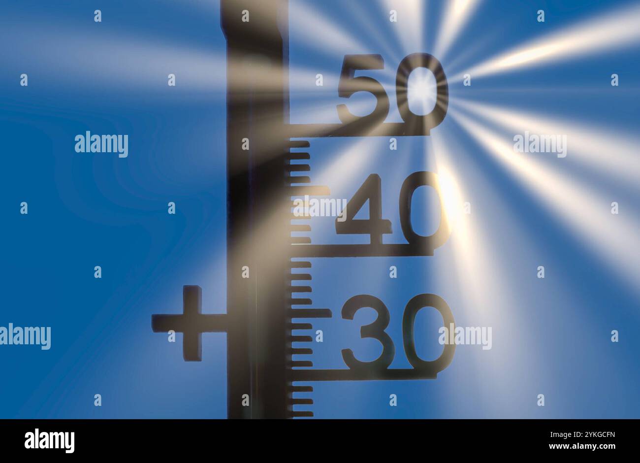 Sonneneinstrahlung zeigt 50 Grad auf dem Thermometer an - 18.11.2024 ...