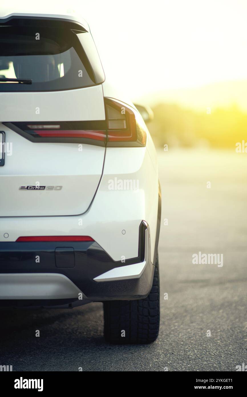 Izmir, Turkey - Nov 11 2024: Rear partial view of the BMW IX1 eDrive ...