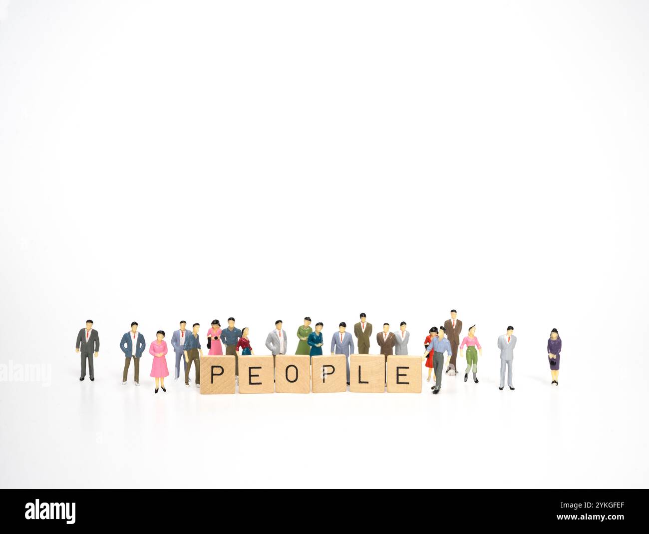 the word people between some small dummies Stock Photo - Alamy