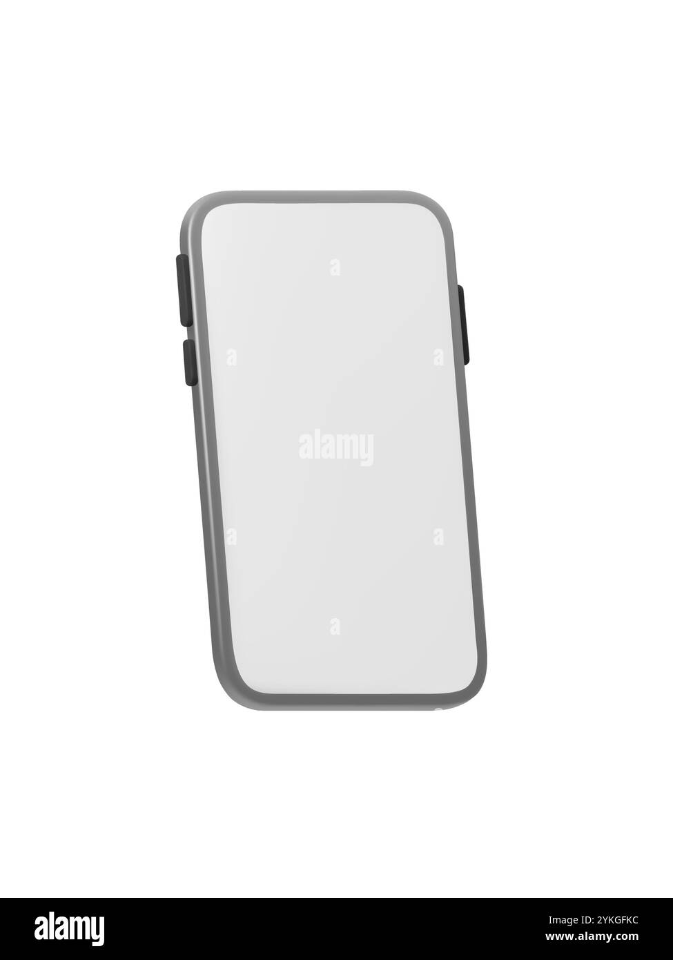 3D vector illustration of modern smartphone with minimalistic design ...