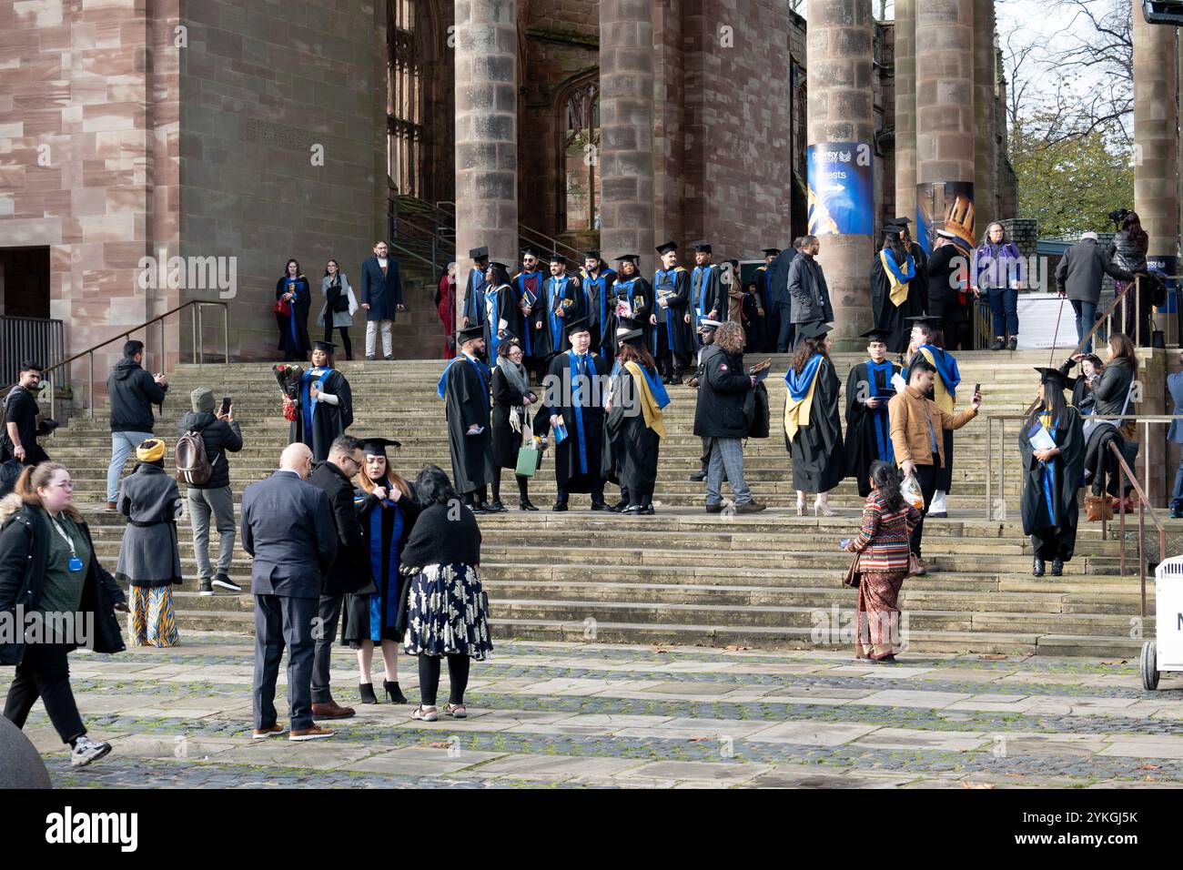 Coventry University graduation day, Coventry Cathedral, West Midlands ...