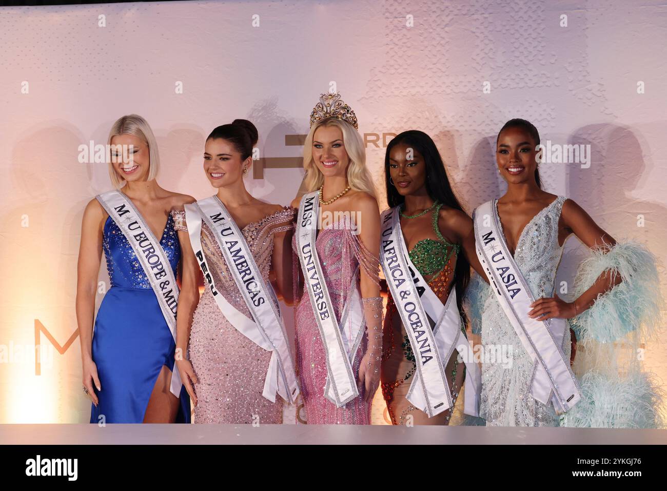 Mexico City, Mexico. 16th Nov, 2024. (L-R) Miss Finland Matilda ...