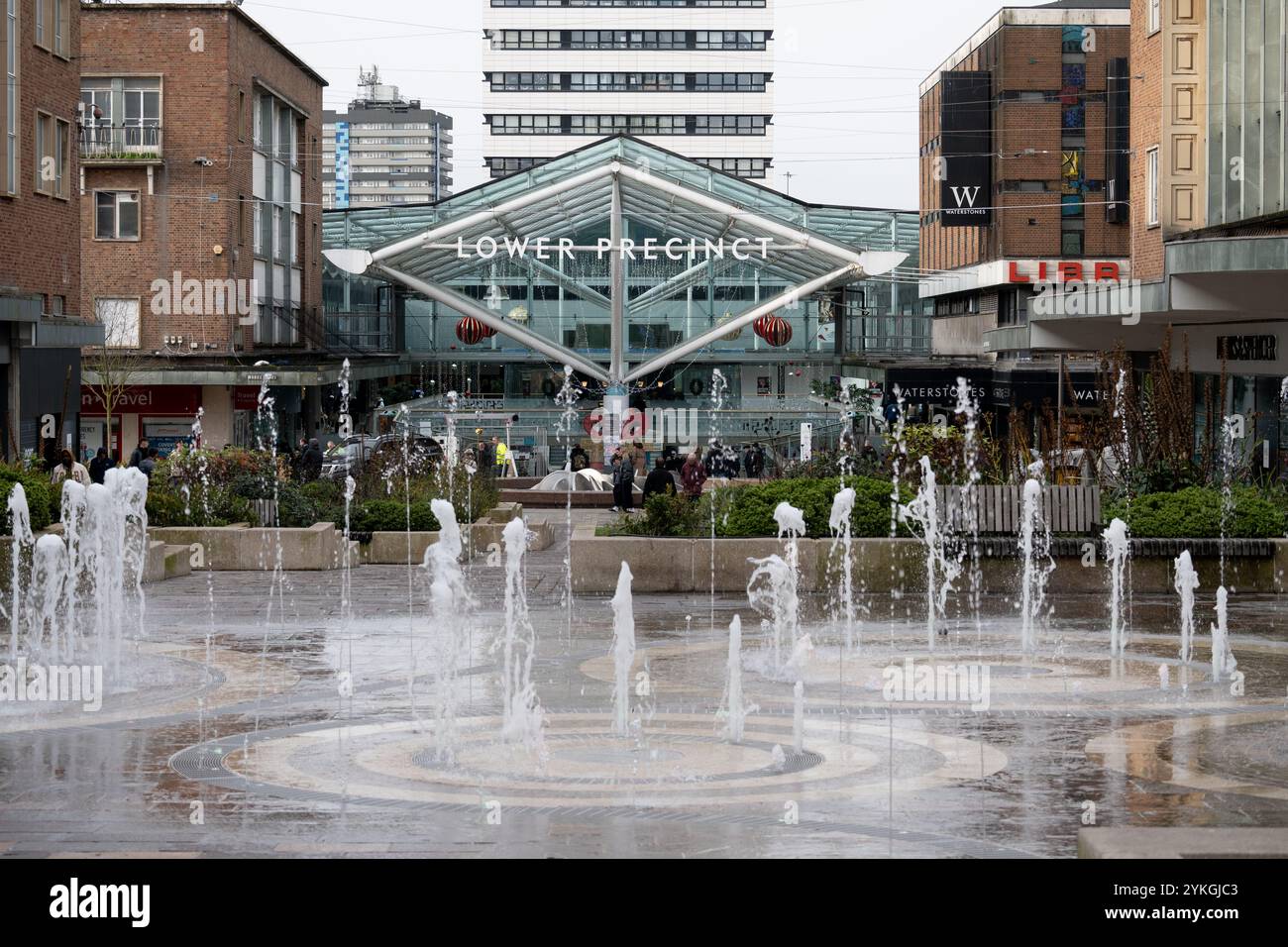 A view towards Lower Precinct, Coventry, West Midlands, England, UK ...