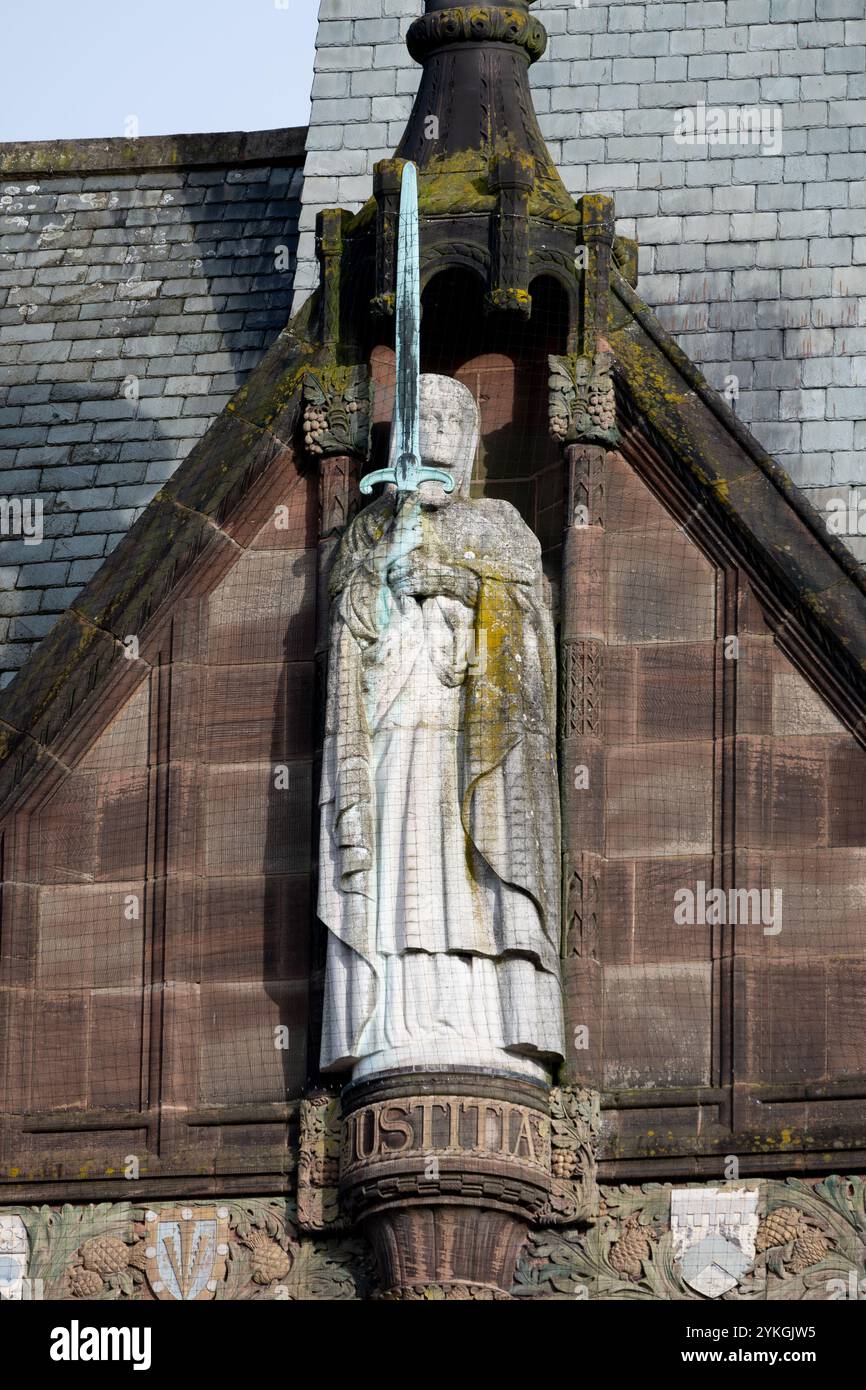 Justitia statue on the Council House, Coventry, UK Stock Photo - Alamy