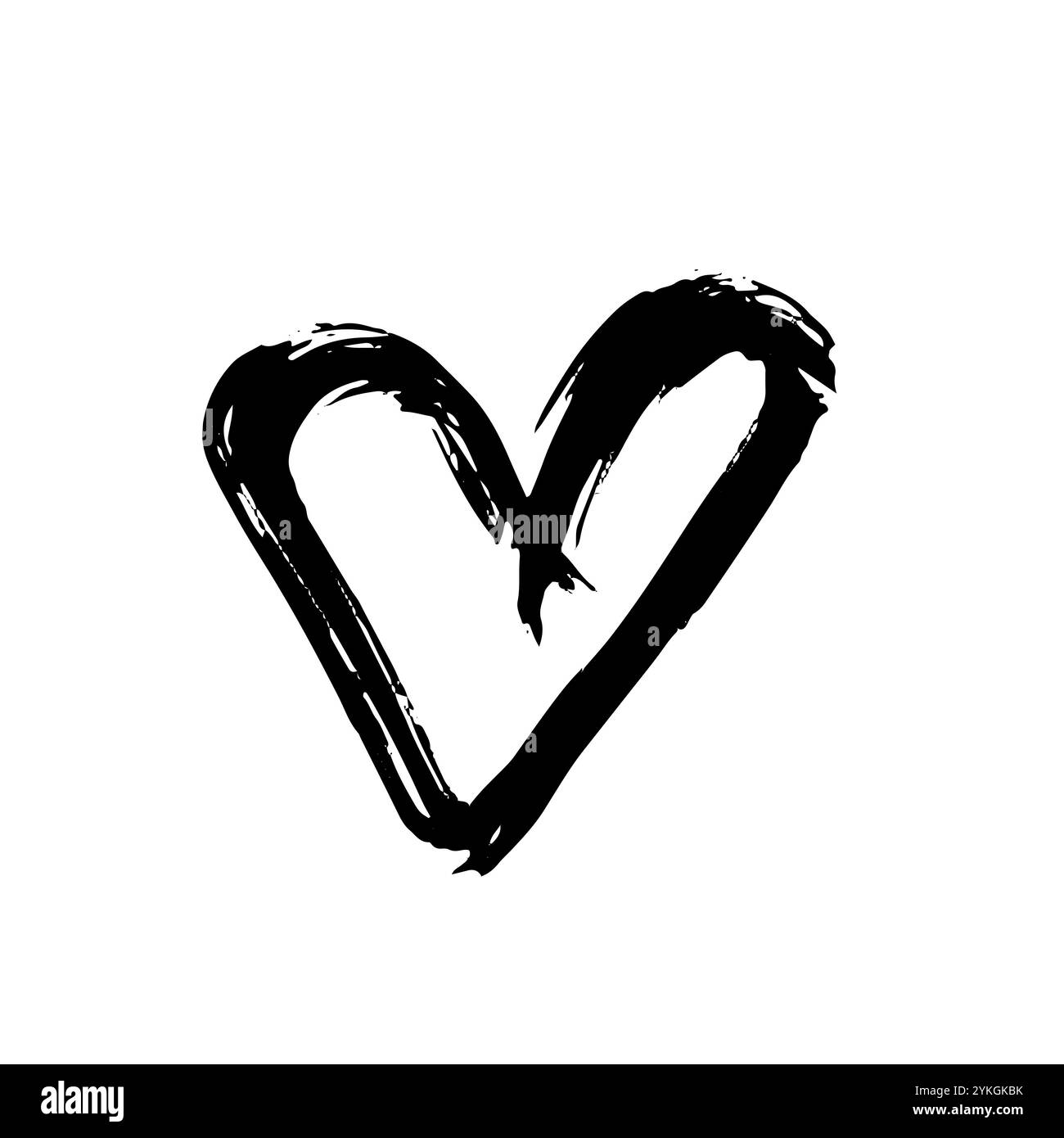 Hand Drawn Grunge Heart Illustration Stock Vector Image & Art - Alamy