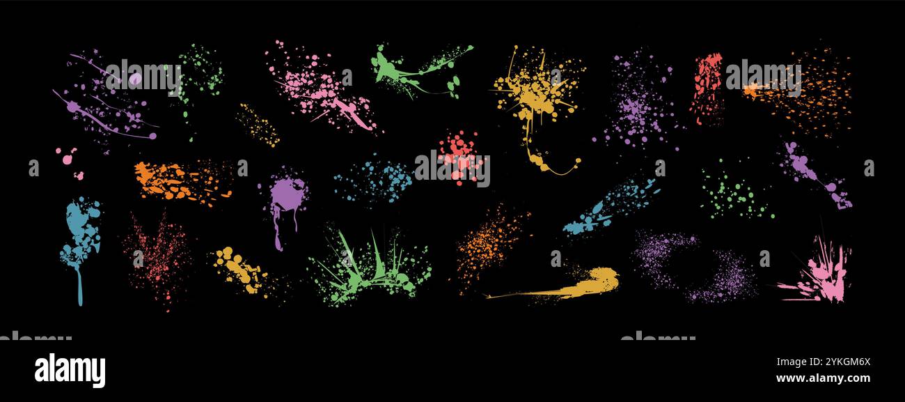 Paint splatters drips vector hi-res stock photography and images - Alamy