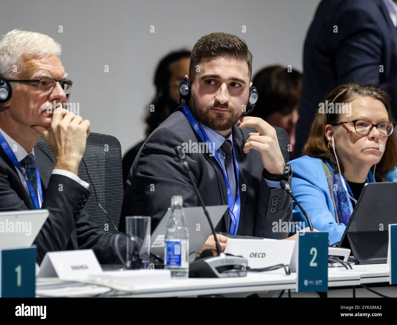 Baku, Azerbaijan on November 18, 2024. Kudriavets Yevhen, First Deputy ...