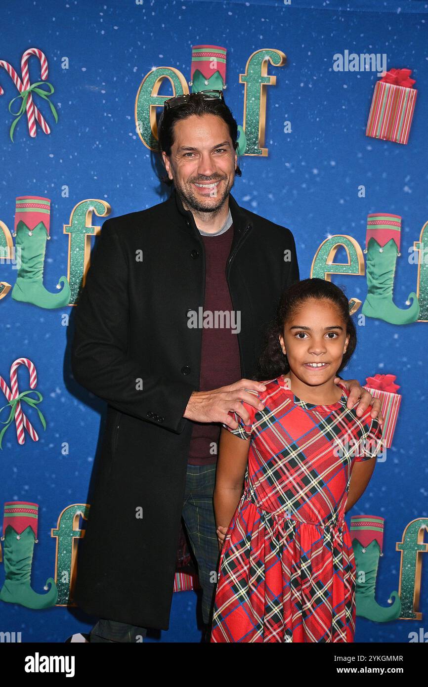 Will Swenson and daughter attends the Opening night of "Elf on Broadway ...