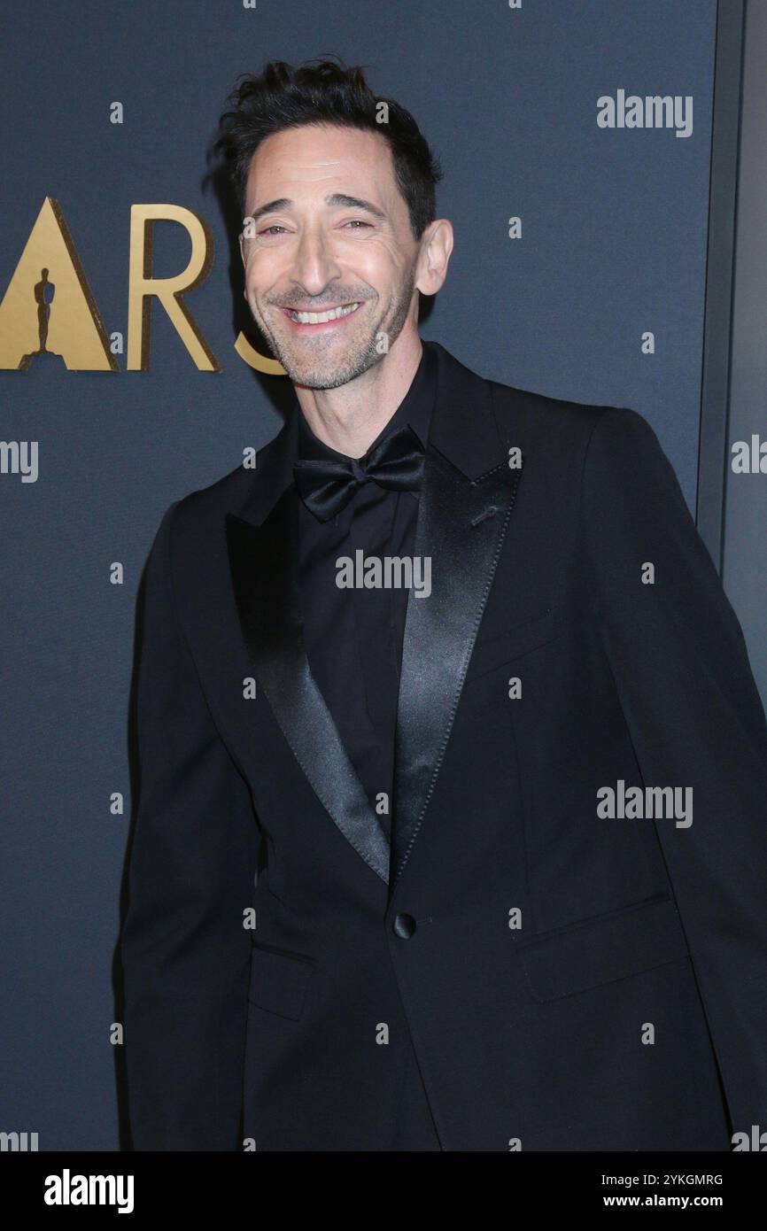 Ca. 17th Nov, 2024. Adrien Brody at arrivals for 15th Governors Awards ...