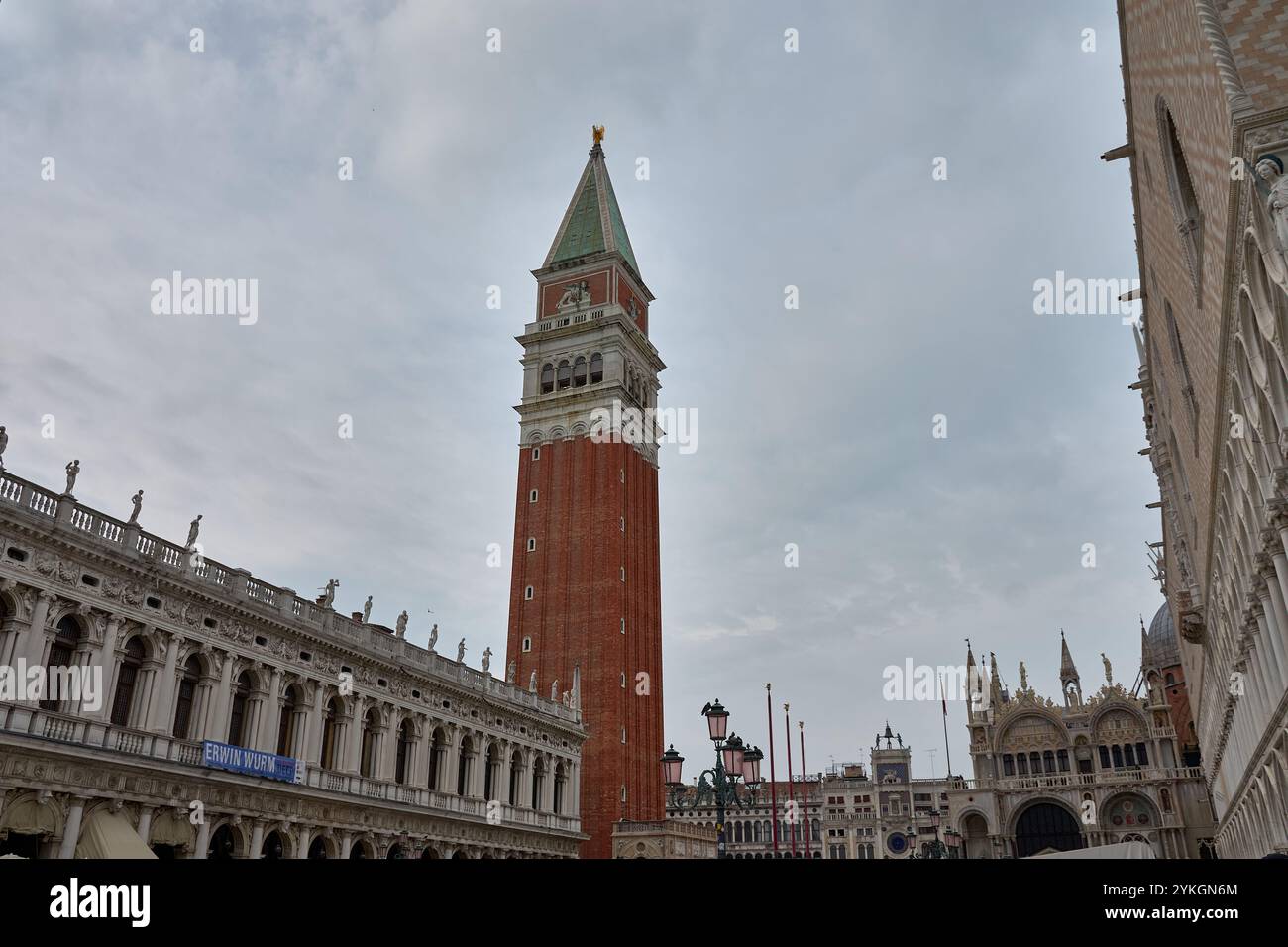 Venice,Italy;October,17,2024: iconic campanile of St. Mark's Square, an ...