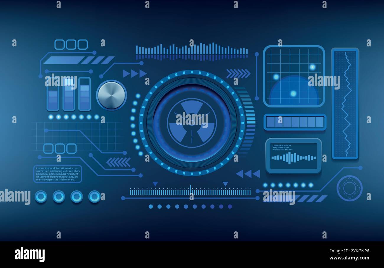 Futuristic round hud hologram dashboard Stock Vector Images - Alamy