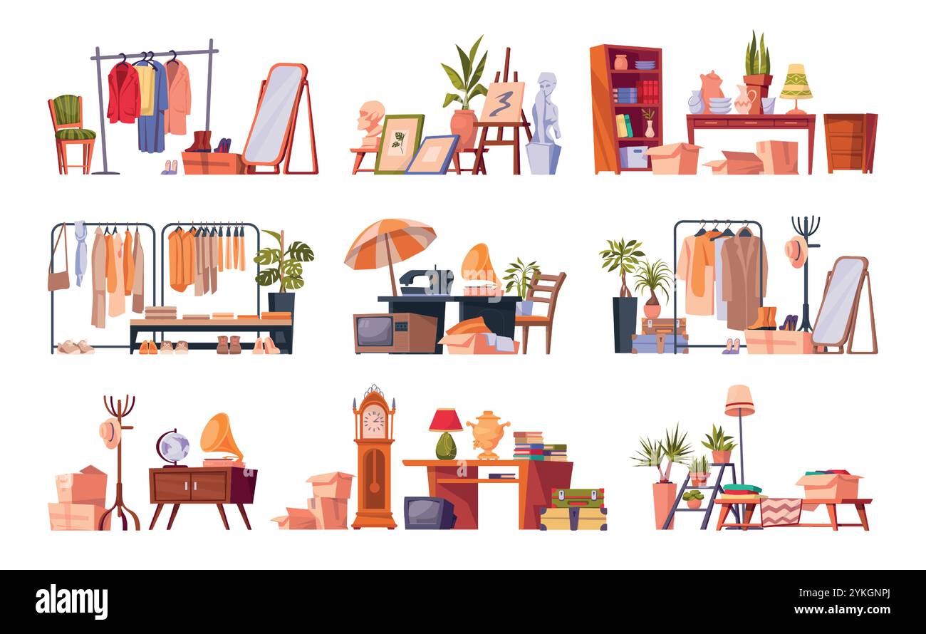 Second hand merchandise Stock Vector Images - Alamy