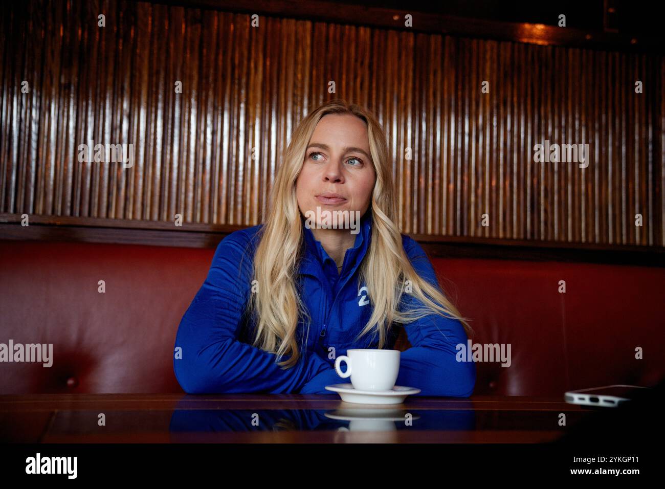 Oslo 20241118. Tiril Eckhoff, winter sports expert for TV2 ...