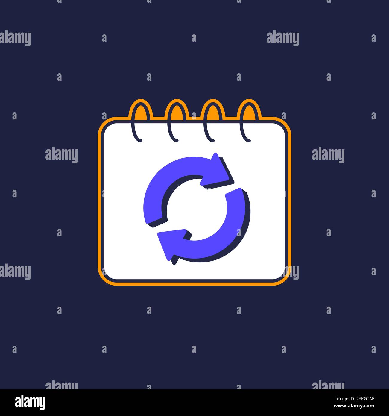 subscription automatic renewal icon with calendar Stock Vector Image ...