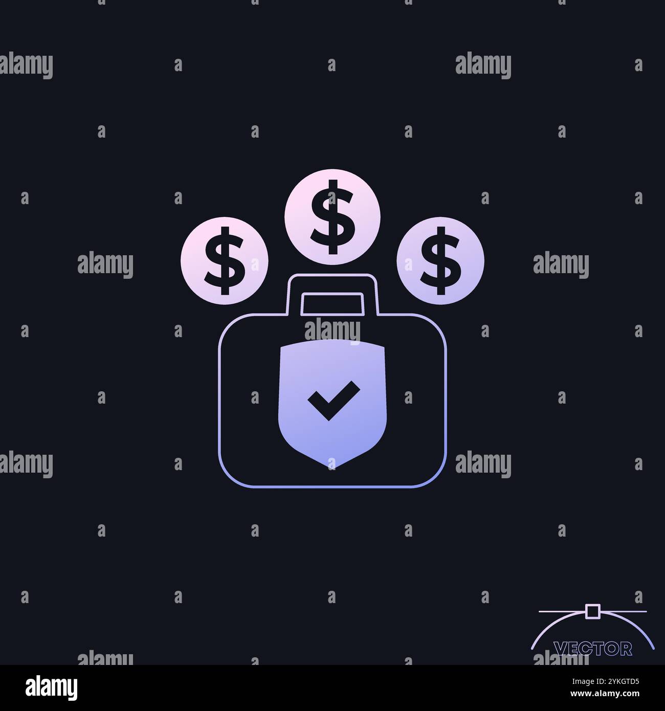 secure assets icon, portfolio insurance vector Stock Vector Image & Art ...