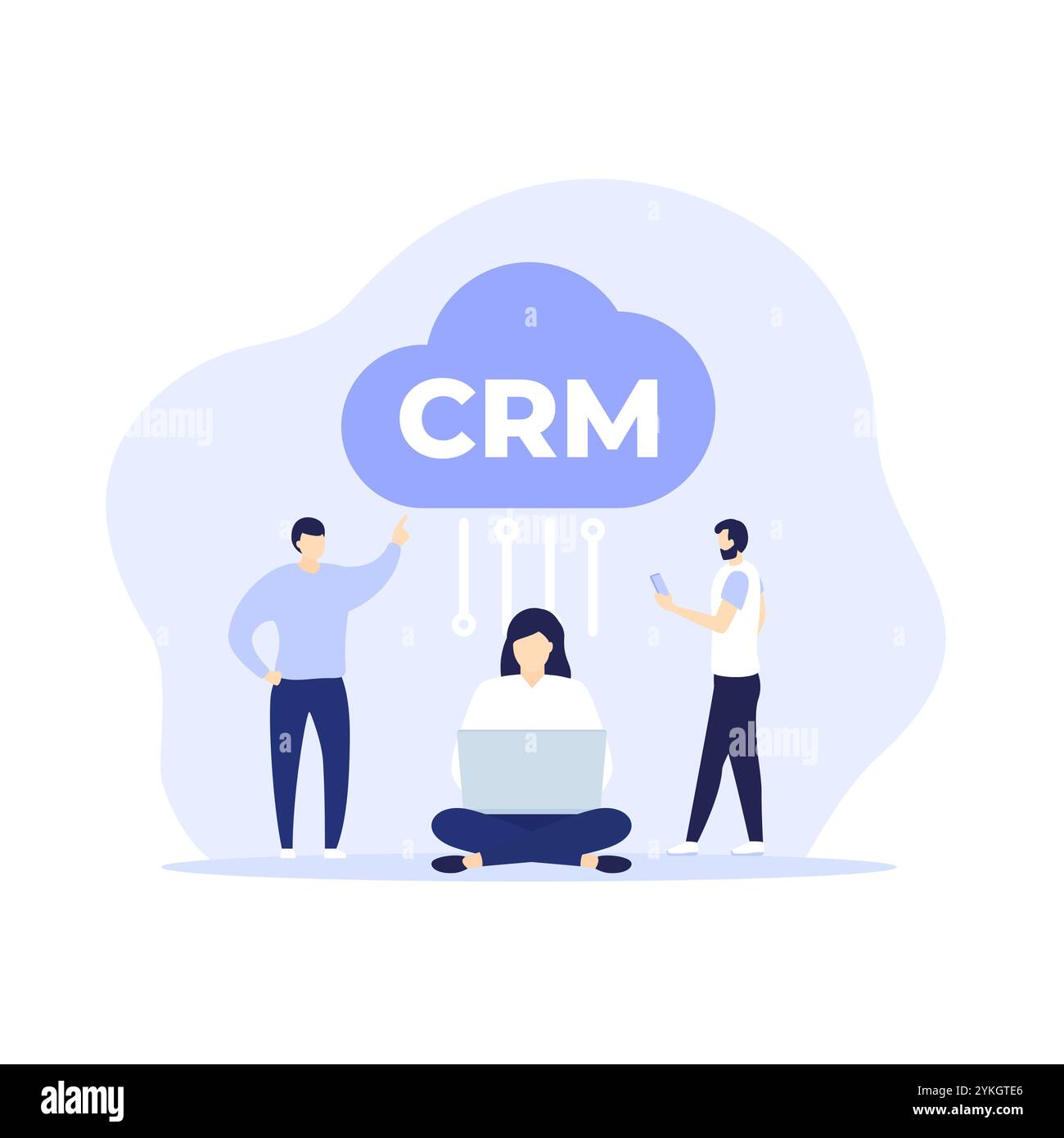 CRM, customer relationship management vector Stock Vector Image & Art - Alamy