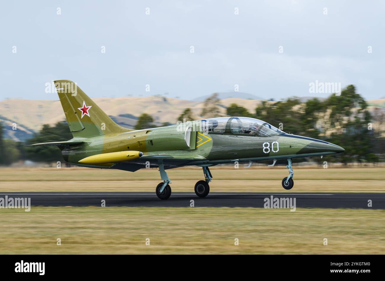 Aero L-39 Albatros jet trainer plane at Wings over Wairarapa airshow ...