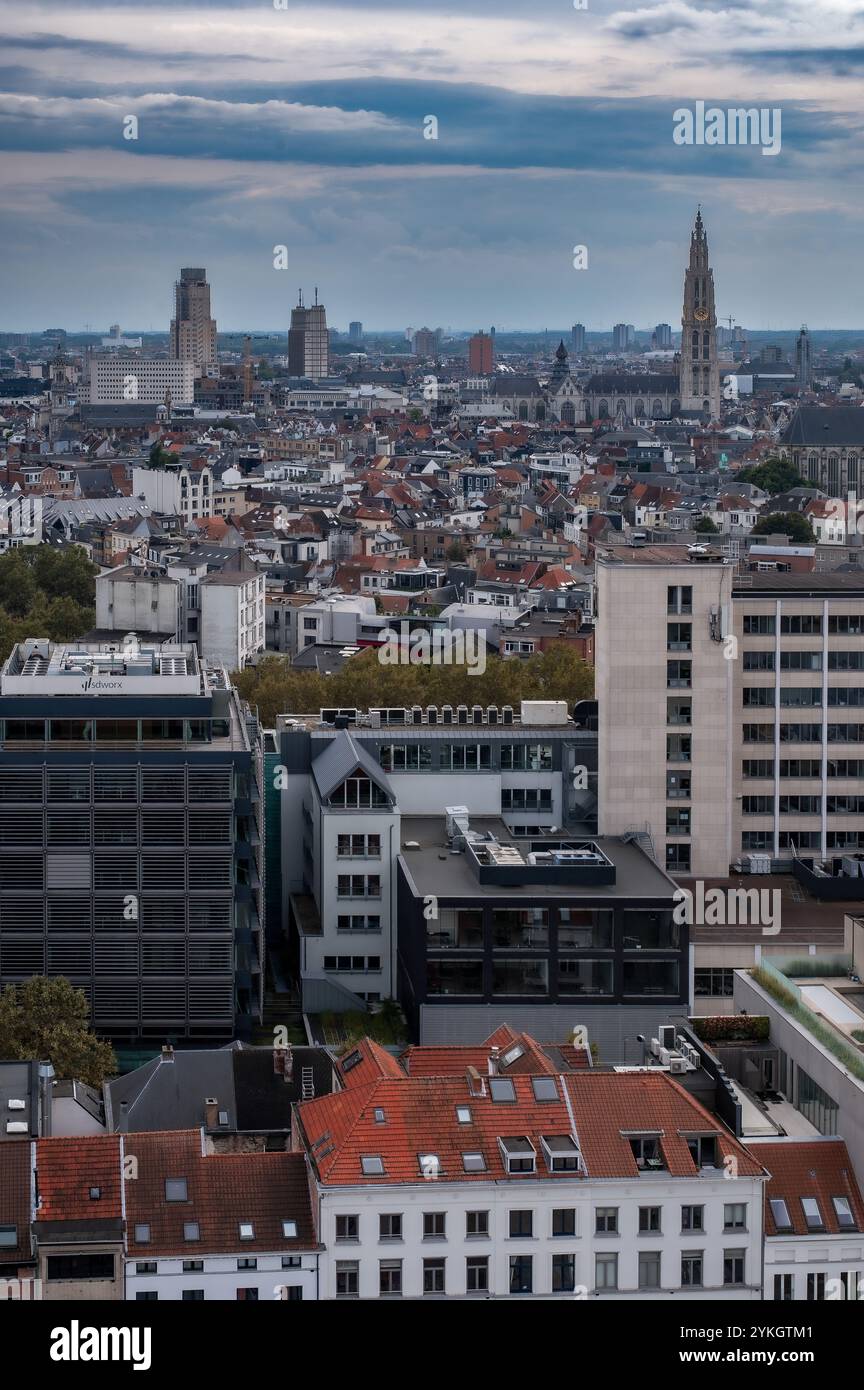 Aerial view of Antwerpen Stock Photo - Alamy