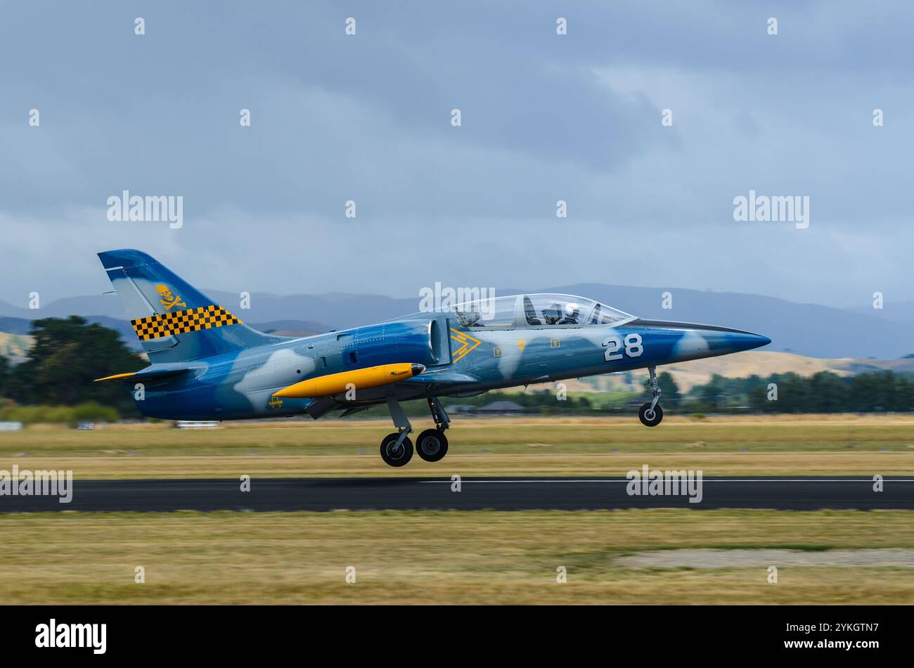 Aero L-39 Albatros jet trainer plane at Wings over Wairarapa airshow ...