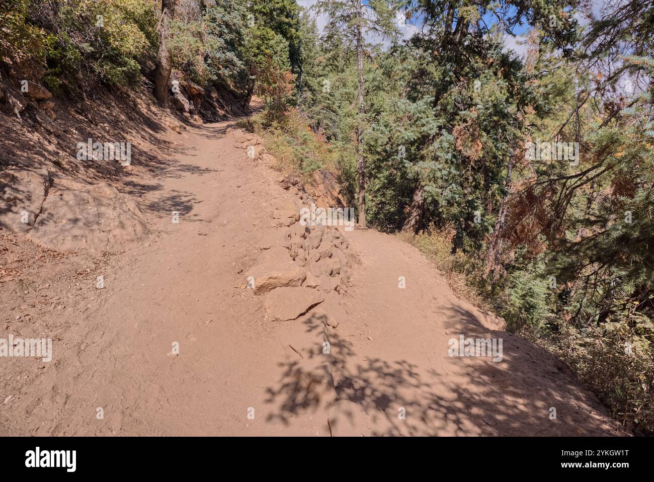 The first switchback along the North Kaibab Trail at Grand Canyon North ...