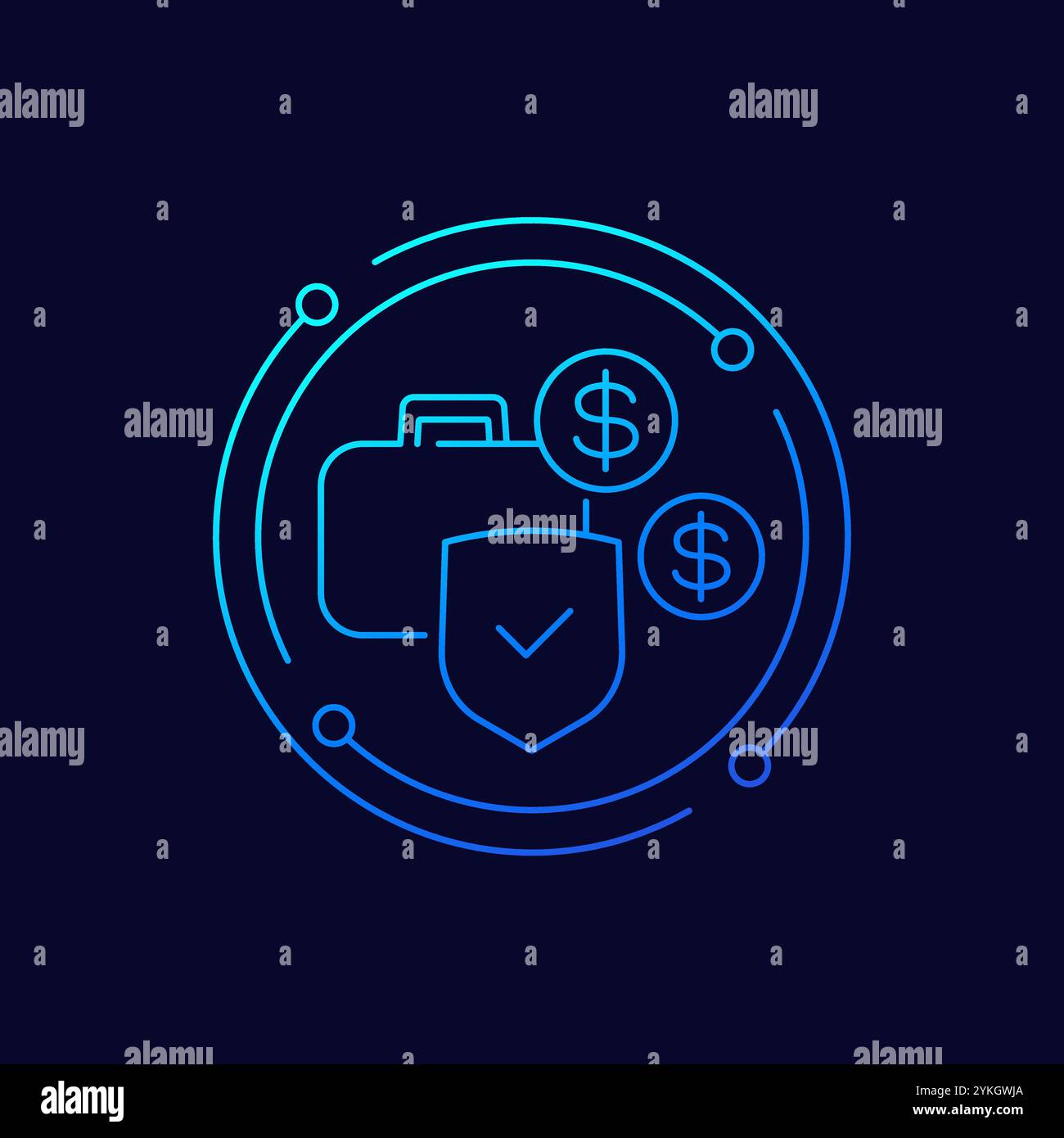 secure asset icon, linear design Stock Vector Image & Art - Alamy