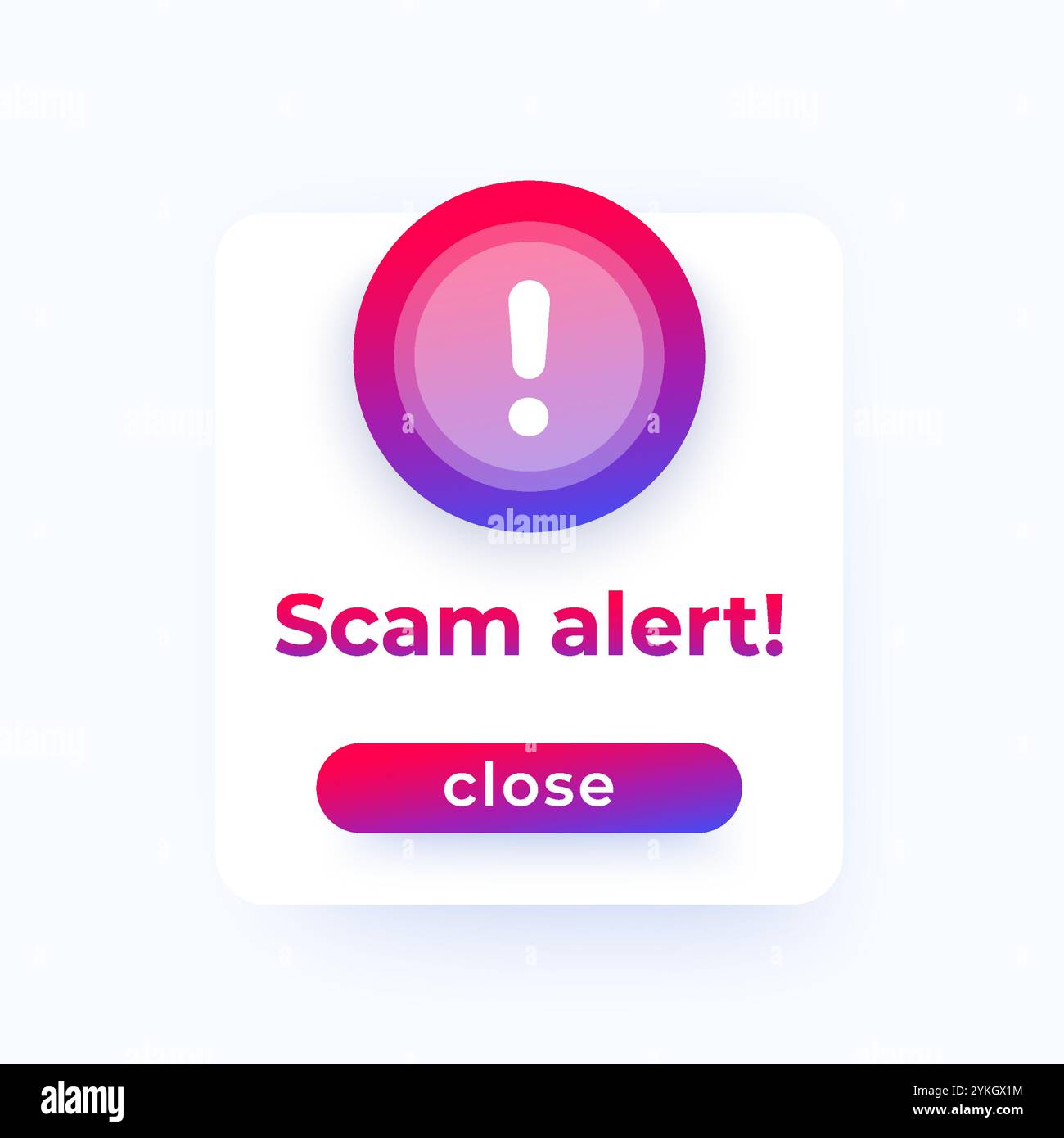 Scam alert, vector ui design Stock Vector Image & Art - Alamy