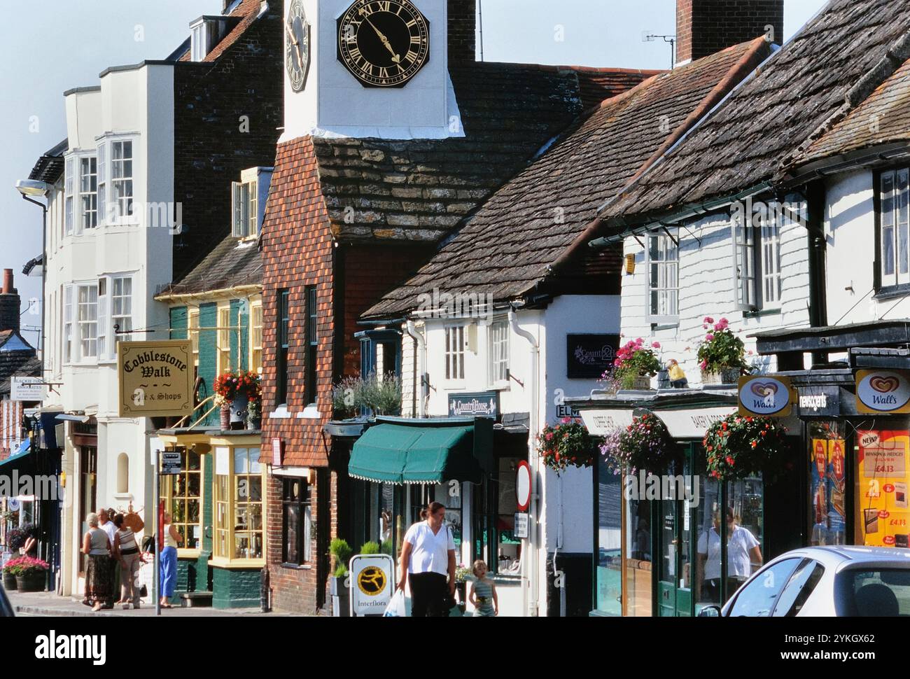 Steyning High Street. West Sussex. England. UK. Circa 1990's Stock ...
