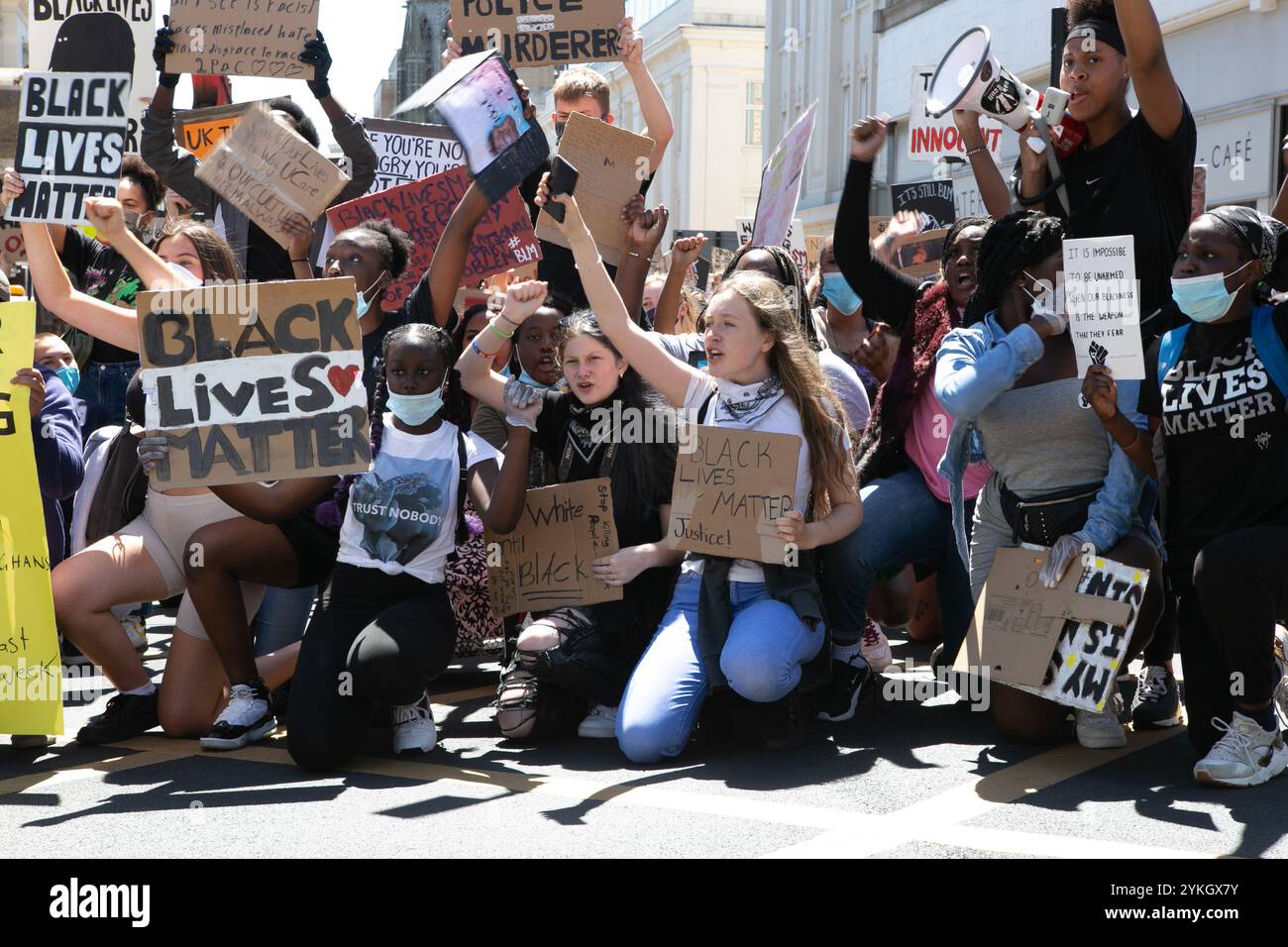Brighton, United Kingdom. 13 June 2020. A Black Lives Matter protest ...
