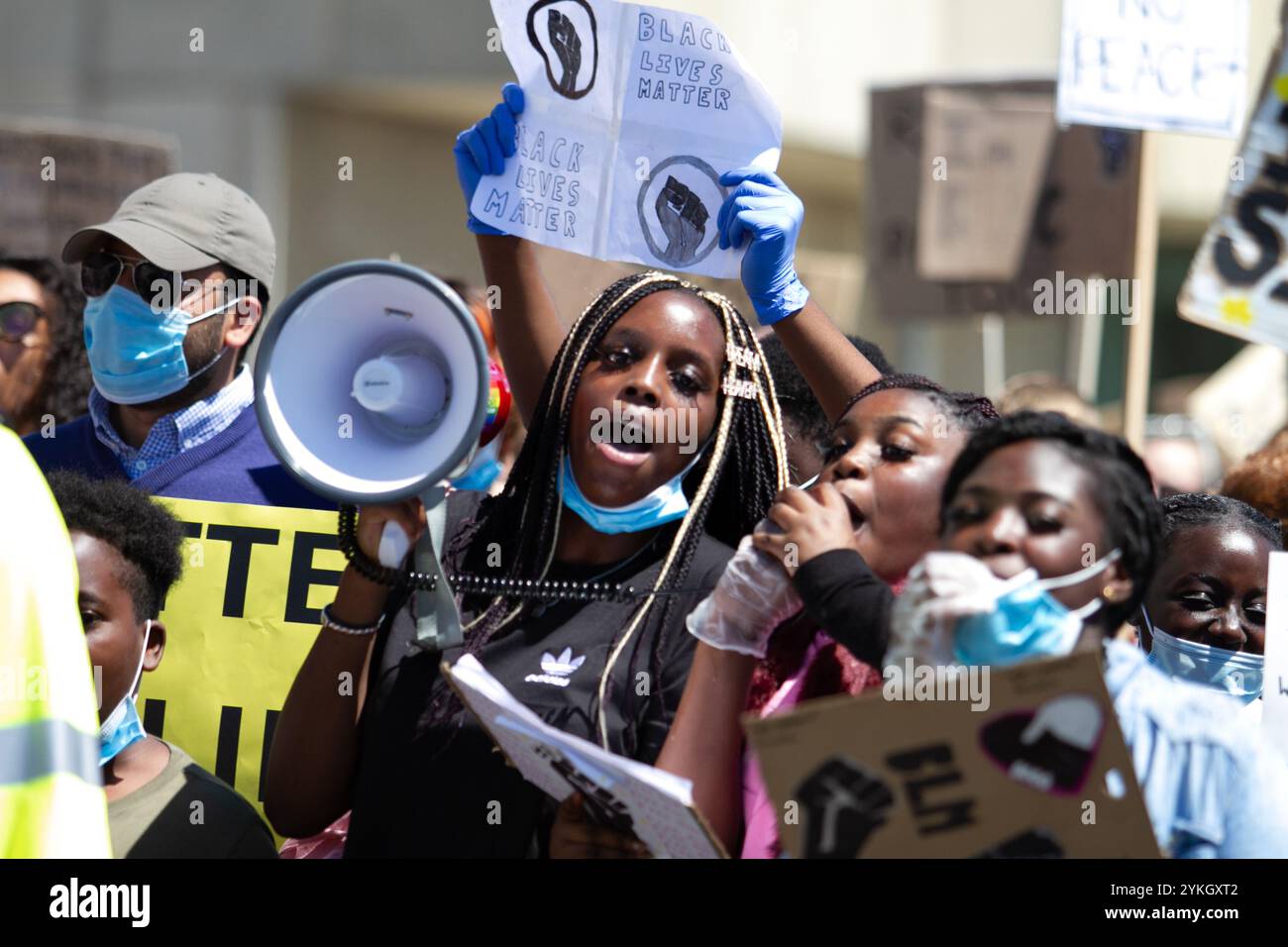 Brighton, United Kingdom. 13 June 2020. A Black Lives Matter protest ...
