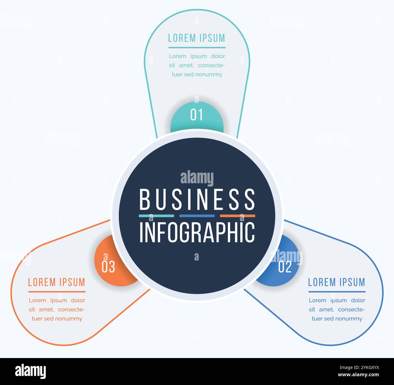 Infographic design 3 steps, objects, elements or options business ...
