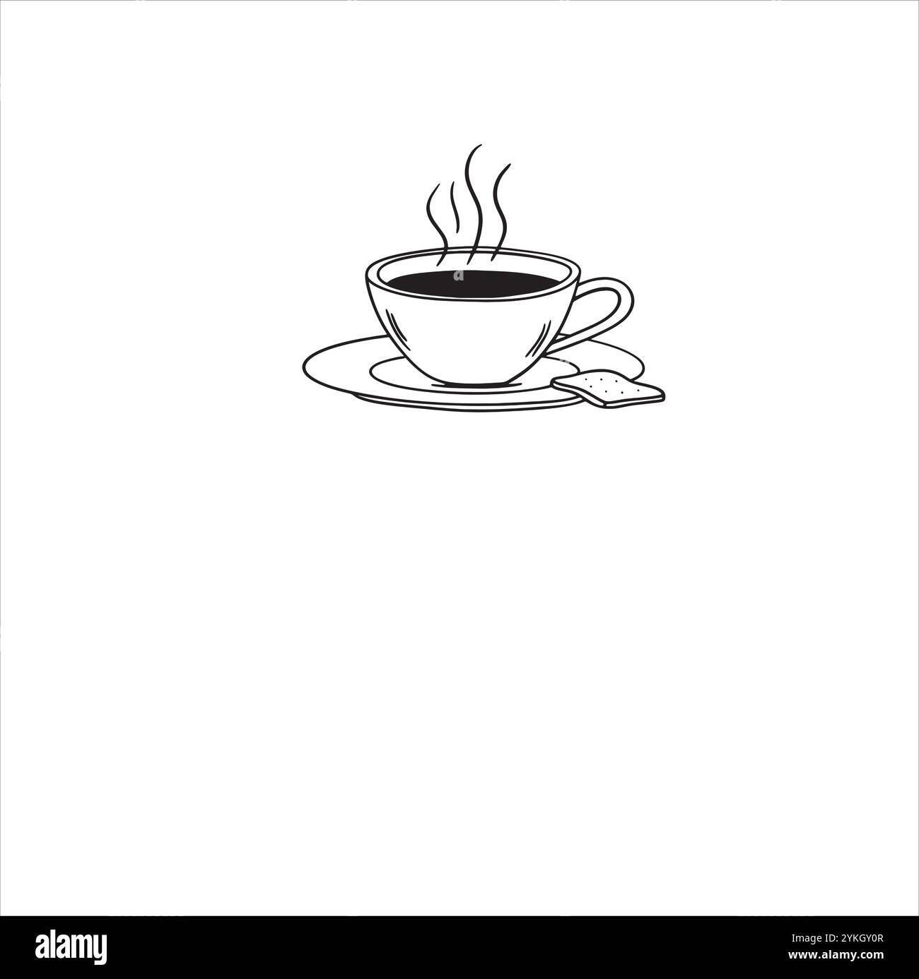 White cup tea digital Stock Vector Images - Alamy