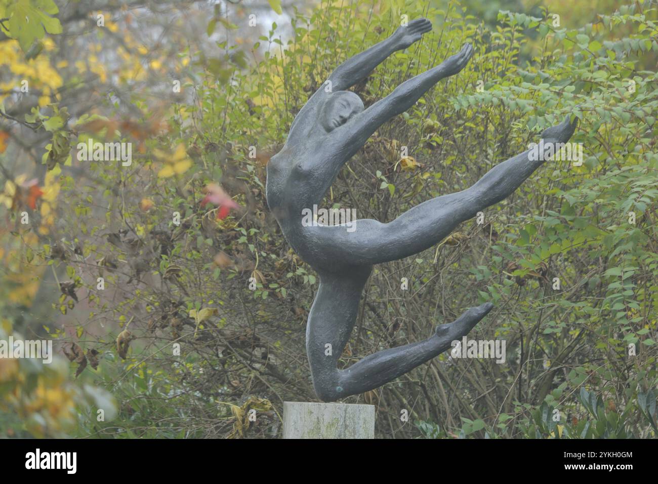 Sculpture Firebird by Karl-Heinz Krause 1970, female figure, dancing ...