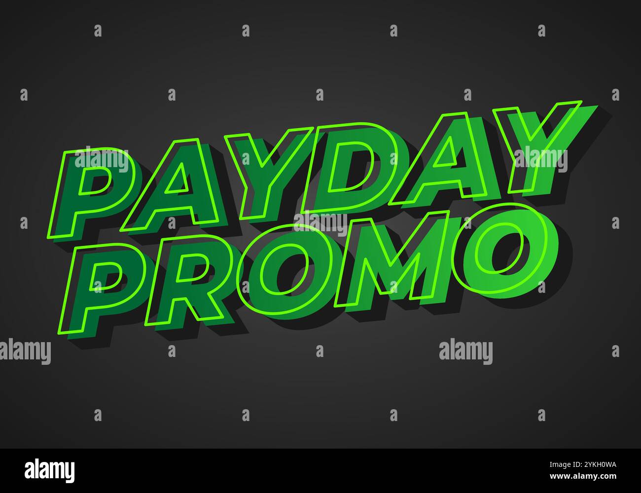 Promo day, text effect design in 3 dimensions style with modern colors ...