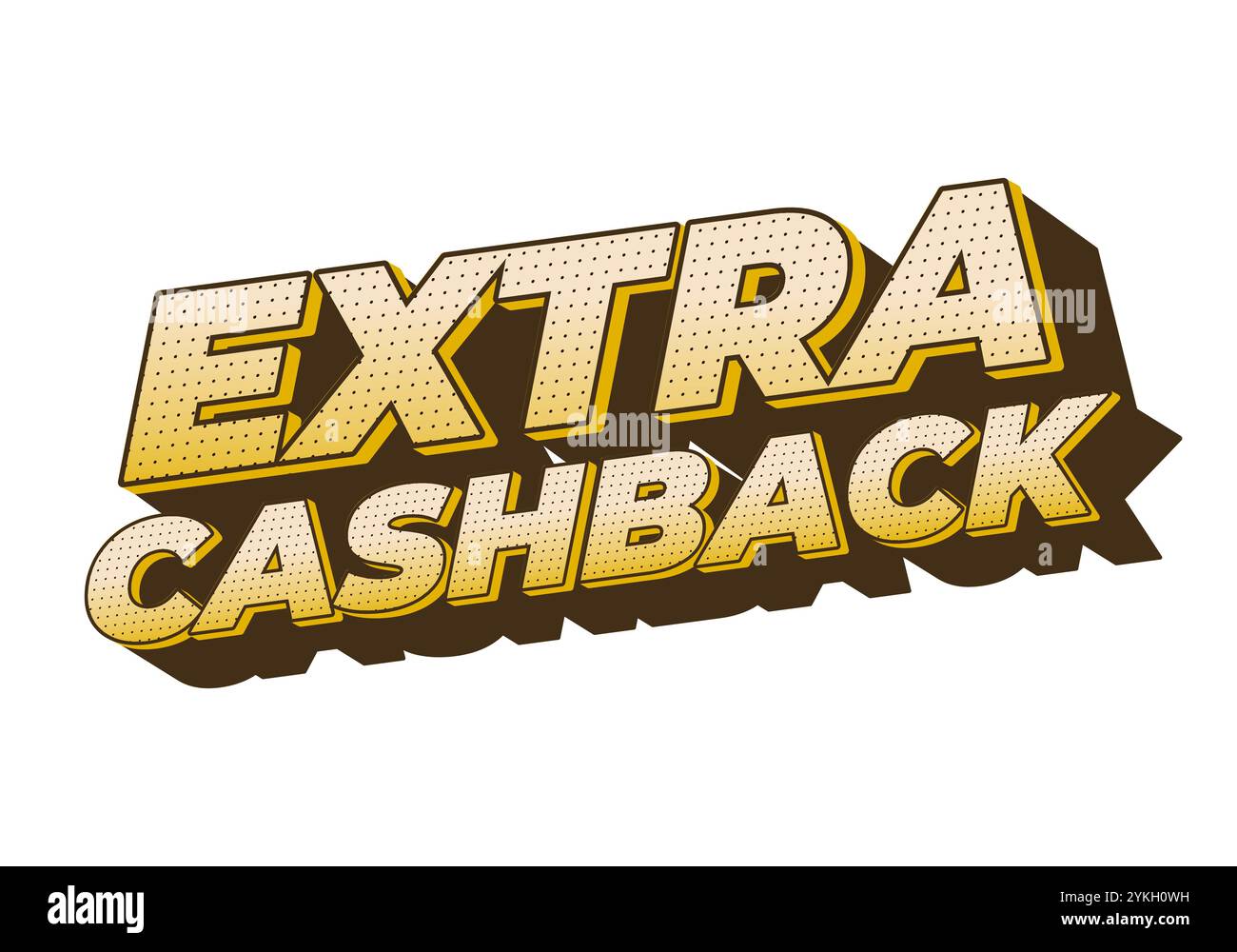 Extra cash back. text effect design with extra bold font for social ...