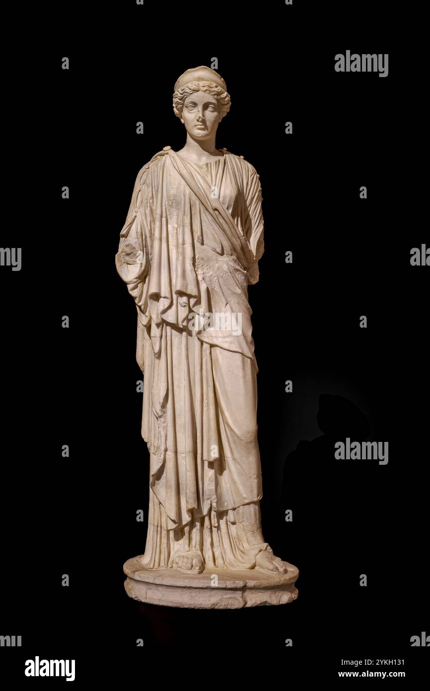 Ancient Roman Art, Statue of Hera, Imperial Period from an original classical Greek specimen ...