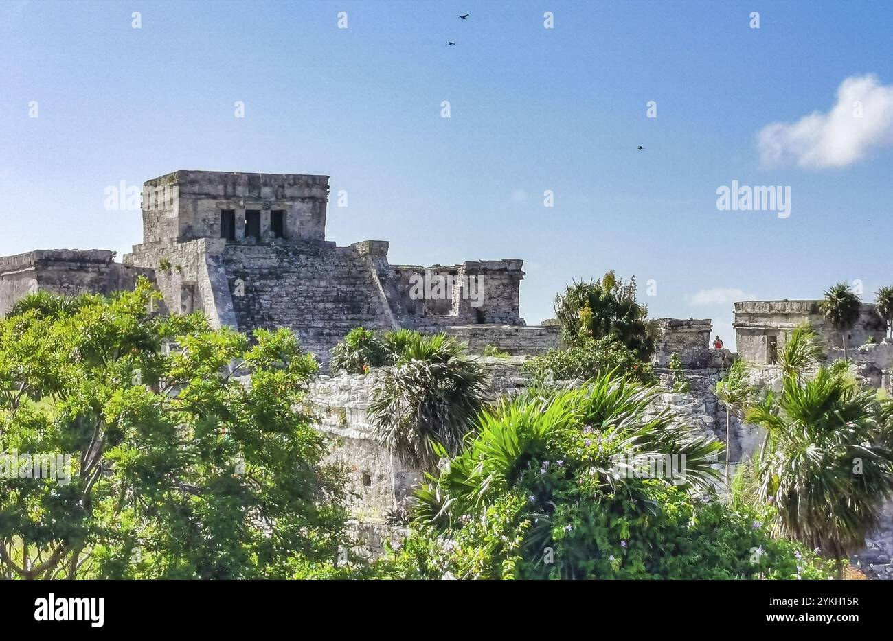 Ancient Tulum ruins Mayan site with temple ruins pyramids and artifacts ...