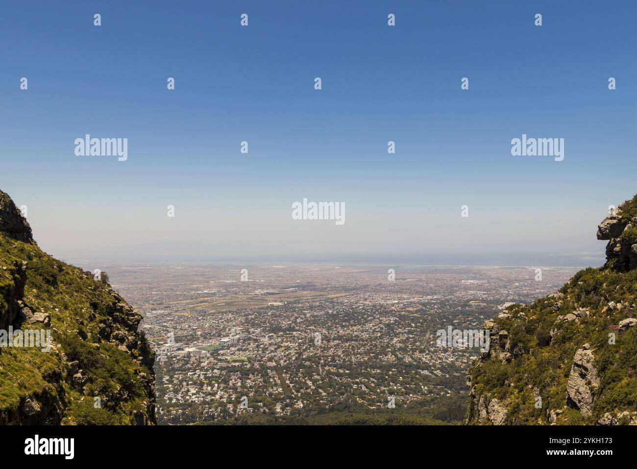 View from Table Mountain National Park in Cape Town to the Panorama ...