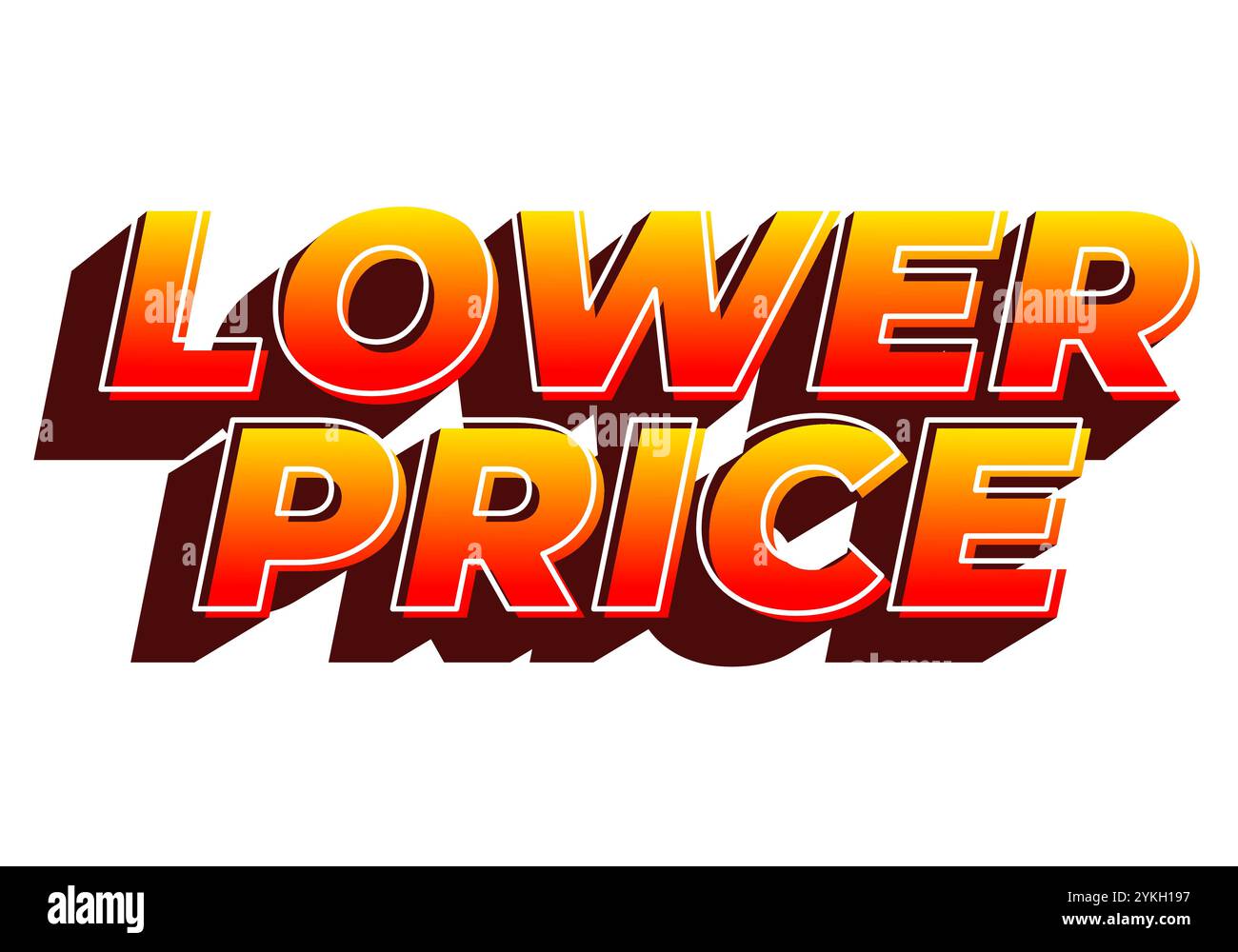 Lower price. Text effect design with modern colors and 3D font look ...