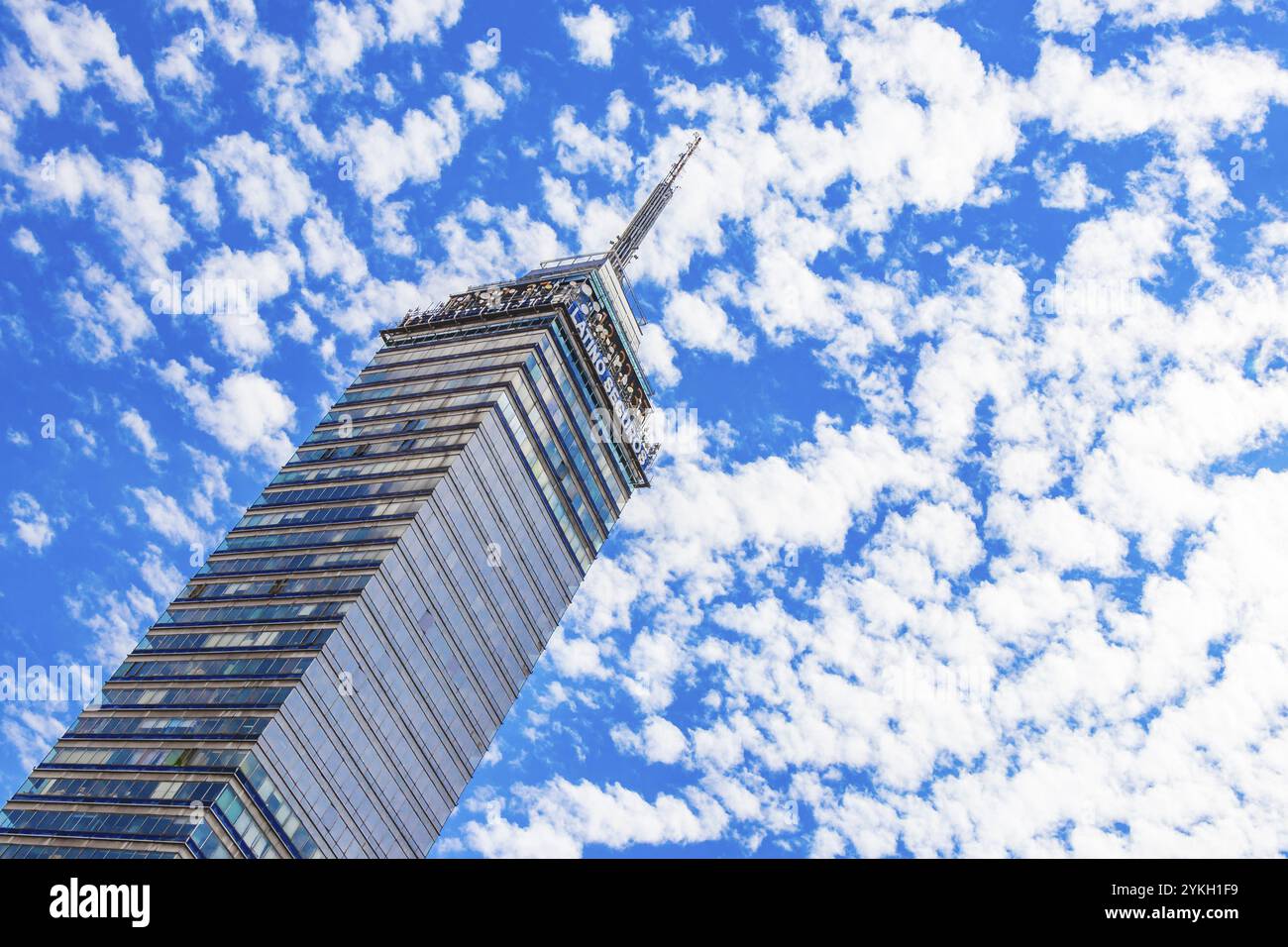 Torre Latinoamericana skyscraper high building and landmark in downtown ...