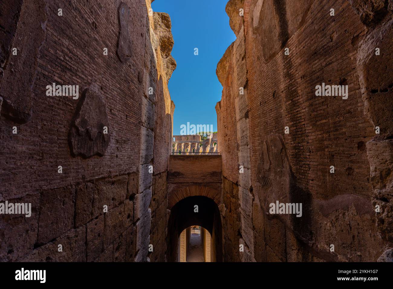 Rome, Italy - May 28, 2024: The Narrow Corridor to the Colosseum’s ...